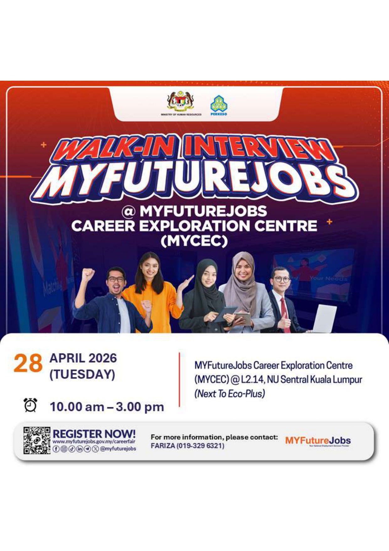Walk-In Interview MYFutureJobs Career Exploration Centre (MYCEC ...